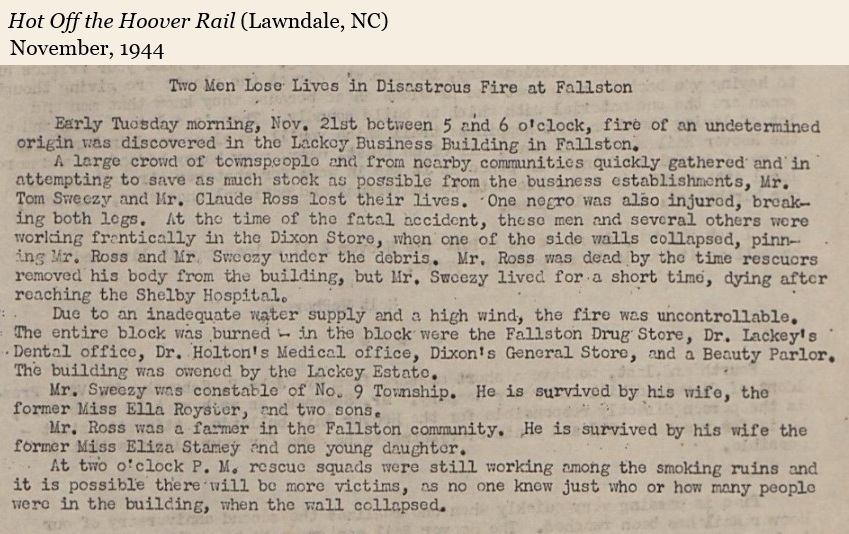 Fallston – Cleveland County History